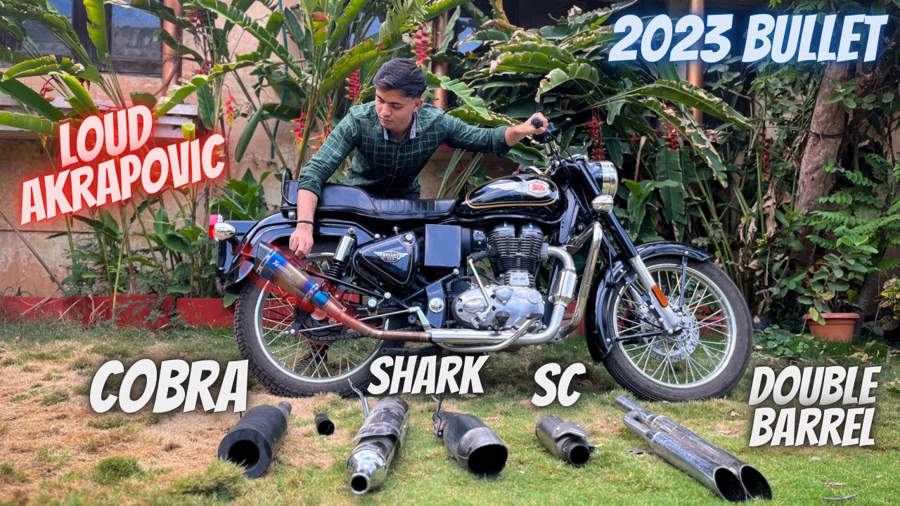 Loud Aftermarket exhaust in 2023 Bullet 350 | SC Project & Akrapovic in ...
