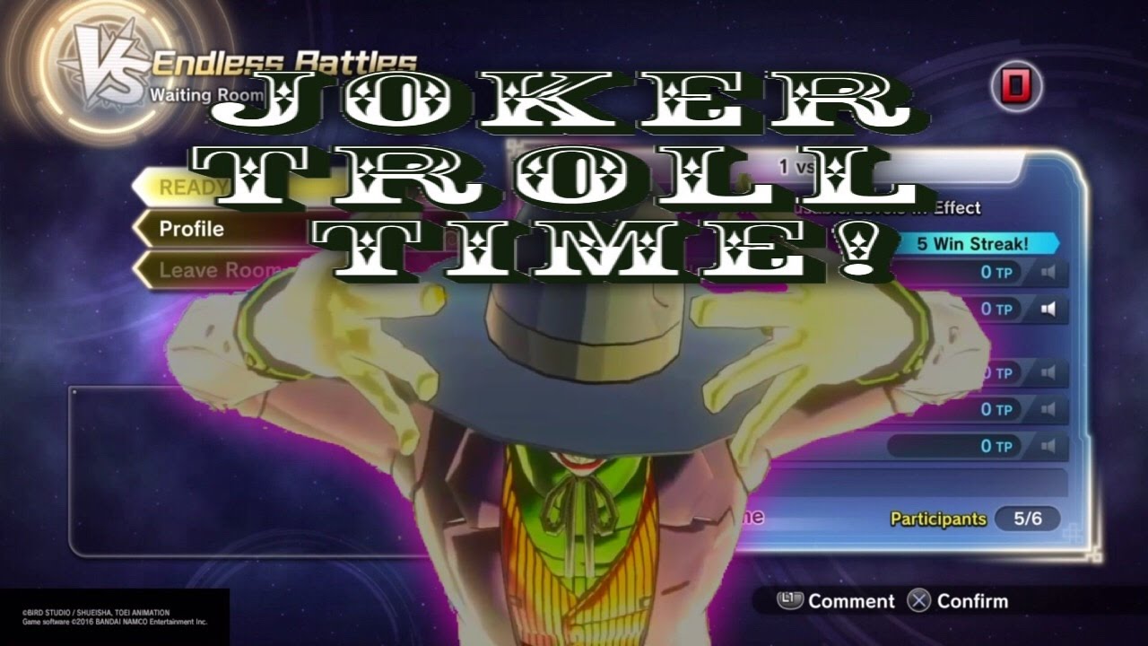 Trolling endless with The Joker in Dragon Ball xenoverse 2 - YouTube