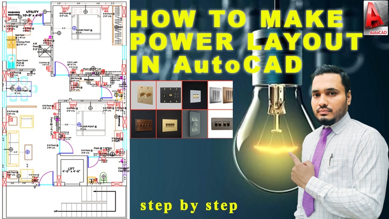 HOW TO MAKE POWER LAYOUT IN AutoCAD !! STEP BY STEP POWER LAYOUT ...