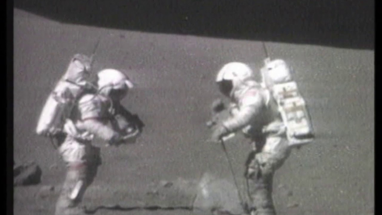 Astronaut Hits Moon Rock, Falls Over. - YouTube