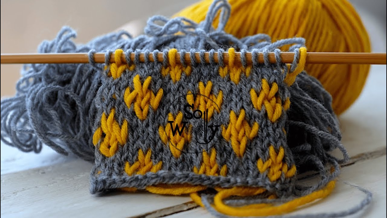 How to Knit Your First Fair Isle pattern: The "Fleur-De-Lys" stitch ...