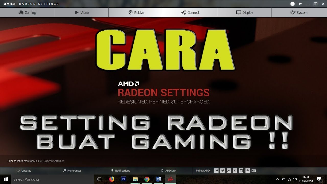 SETTING RADEON CRIMSON UNTUK GAMING 2018 - YouTube