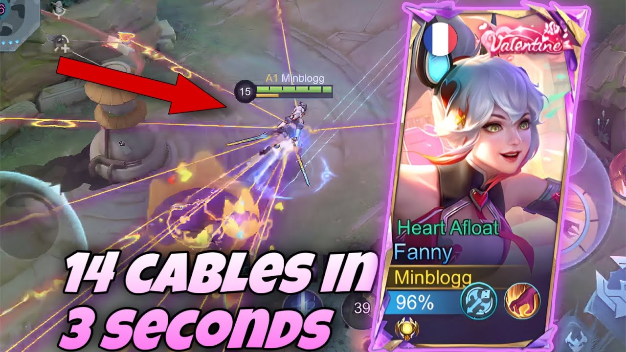 FANNY 14 CABLES IN 3 SECONDS!! SUPPER AGRESSIVE RANK GAMEPLAY | MLBB ...