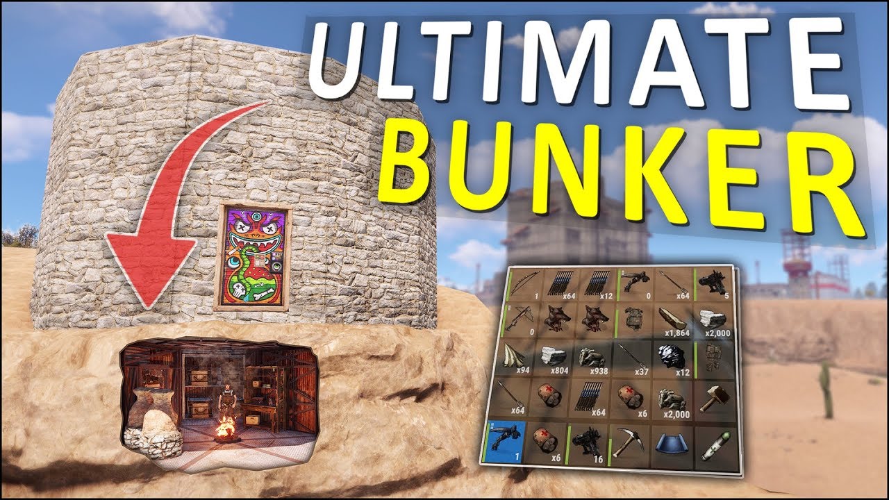 Starting the AMAZING BUNKER BASE! - Rust Solo Survival #1 - YouTube