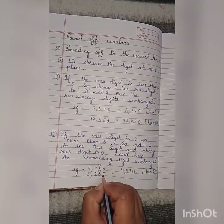 Learn Rounding off numbers to the nearest ten through an example ...