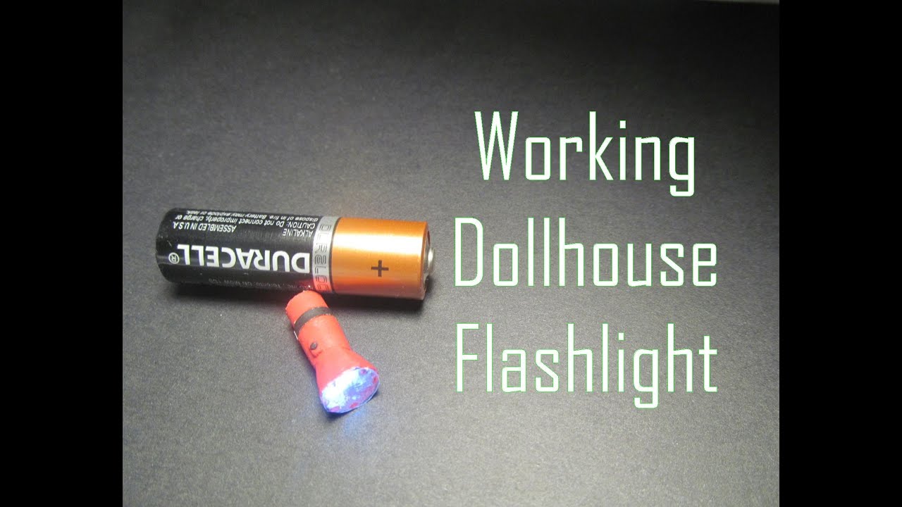 Polymer Clay Dollhouse Miniature Working Flashlight - YouTube