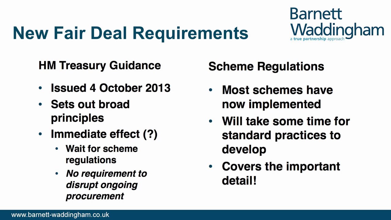 New Fair Deal guidance - Basic principles - YouTube