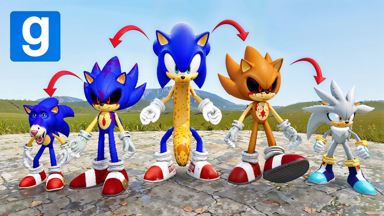 sonic tapes size comparison (Animation ) - YouTube