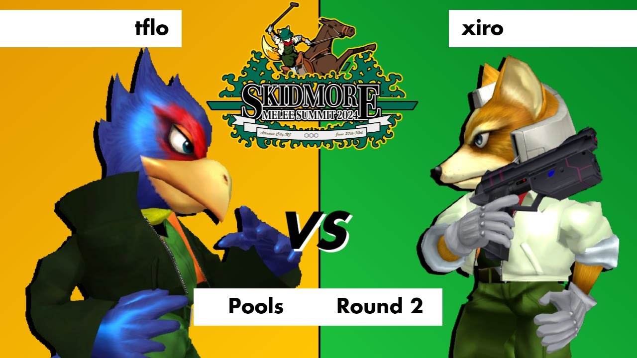 Skidmore Melee Summit 2024 - Round Two Pools - TFlo vs Xiro - YouTube