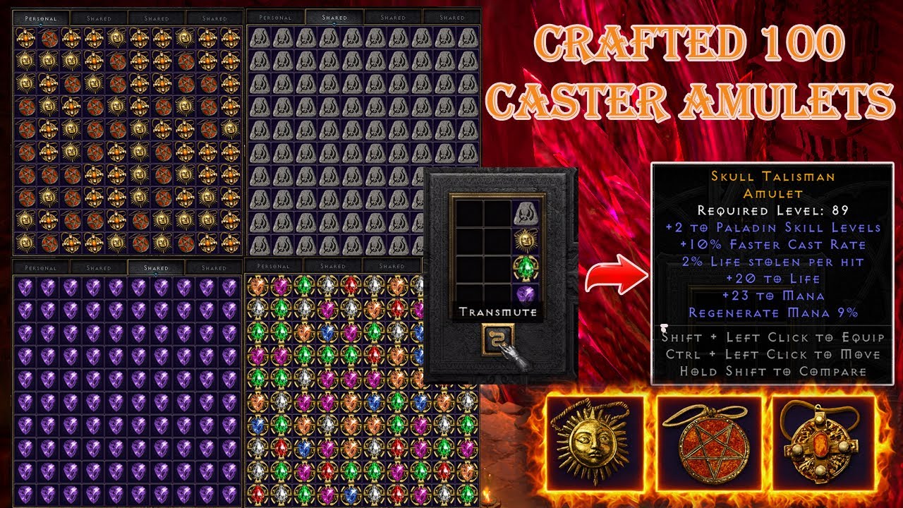 What Happens When You Craft 100 Caster Amulets in Diablo 2: Resurrected ...