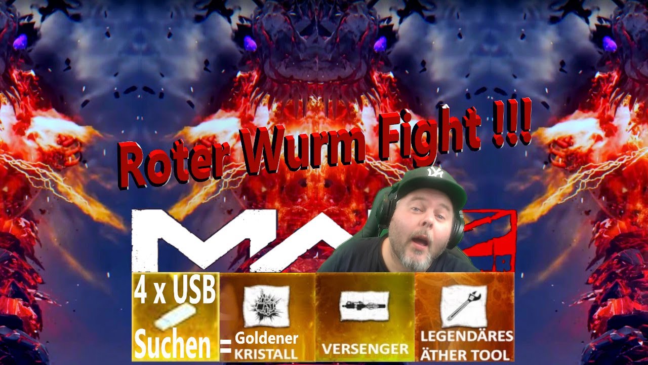 Info zu Red Worm in MWZ + Goldener Kristall + Legendäres Äther Tool ...