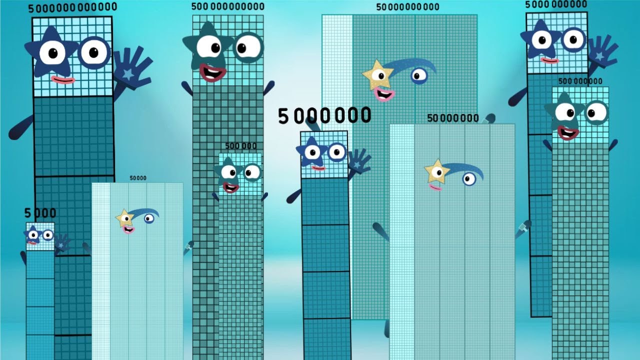 Numberblocks Band But Reimagined Counting Giant Numbers from 5000 to 5 ...