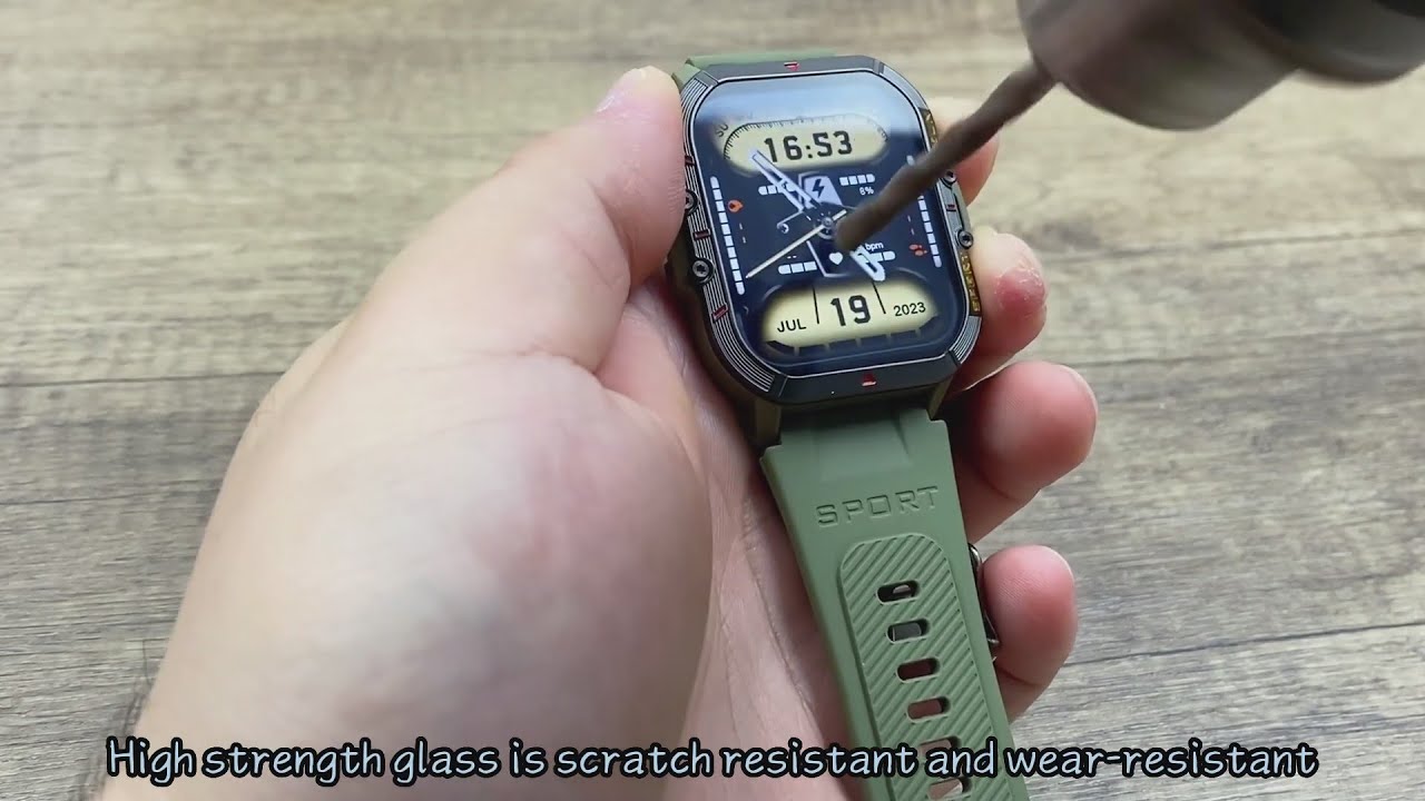 "Scratch-Resistant T21 Smartwatch: 1.96" Screen, Fitness Tracker, Heart ...