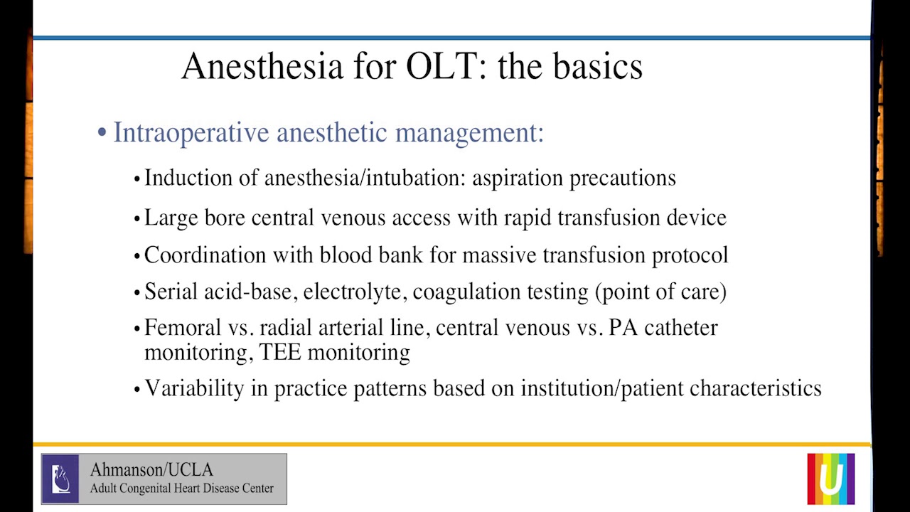 Intraoperative Management of OHT/OLT - Christopher L. Wray, MD | 2019 ...