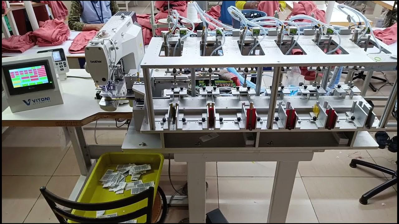 Automatic Multi Label Attaching Machine - YouTube