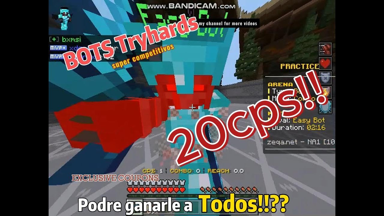 PvP con los Bots más Tryhards de Minecraft!!! - YouTube