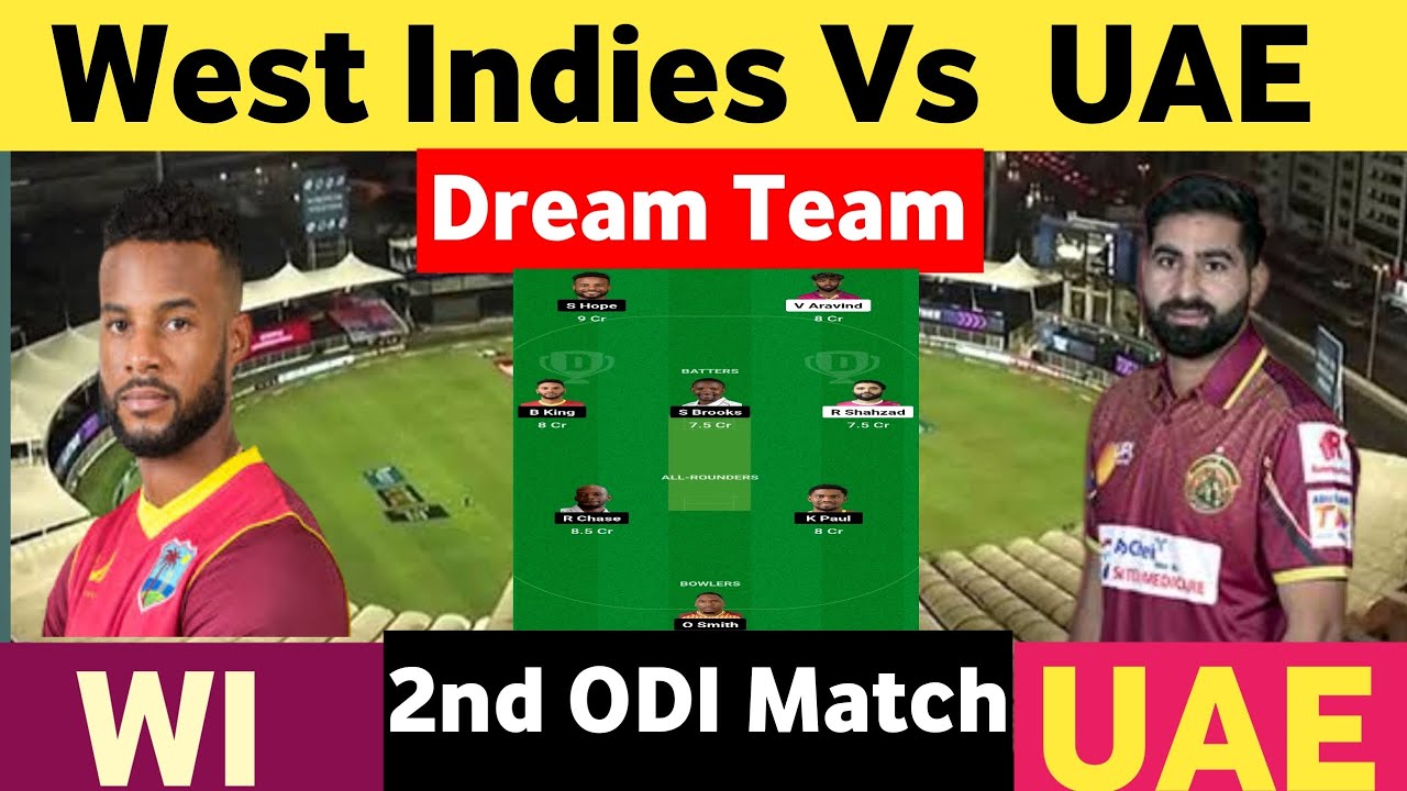 WI vs UAE match pridication| WI vs UAE 2nd ODI match pridication today ...