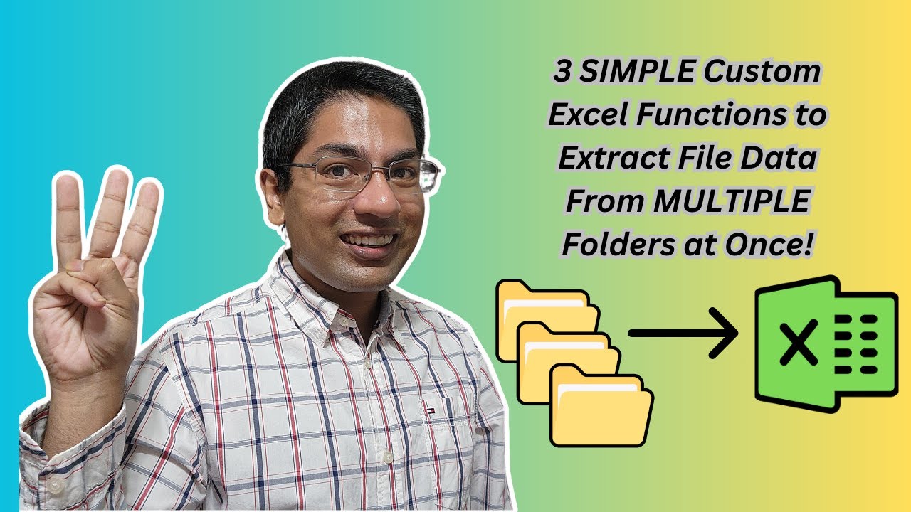Use These 3 SIMPLE Custom Excel Functions to Get File Data From Multiple Folders! - YouTube