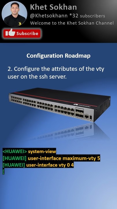 How to configure ssh on huawei switch - YouTube