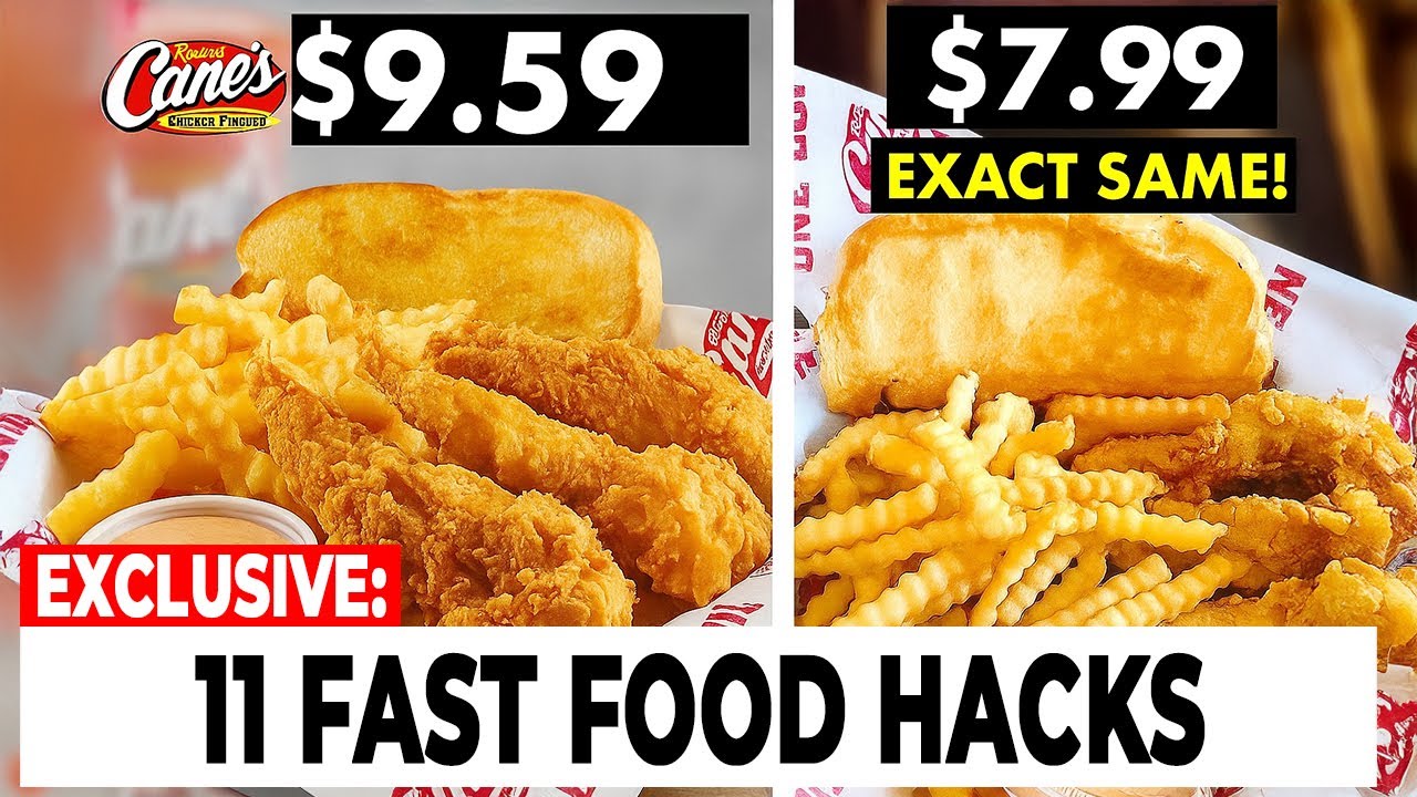 11 FAST FOOD HACKS That Will Save You Money! - YouTube