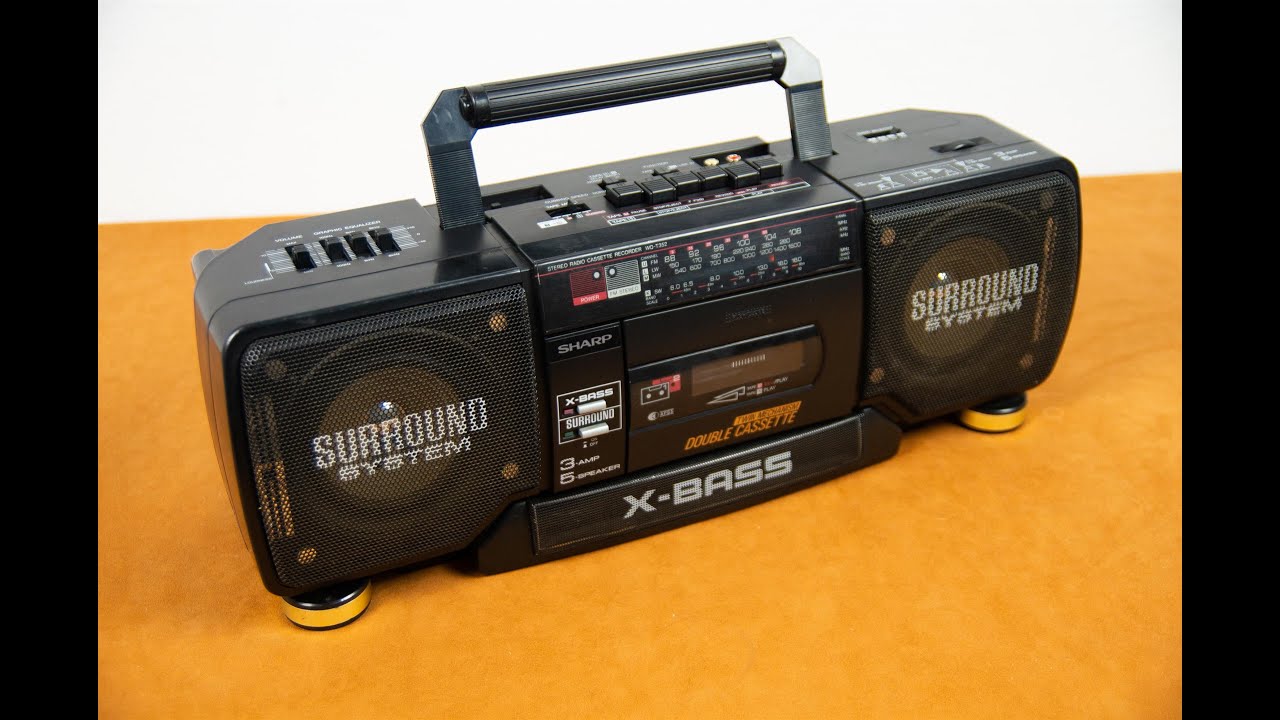 Магнитофон Магнитола Sharp WQ-T352 - YouTube