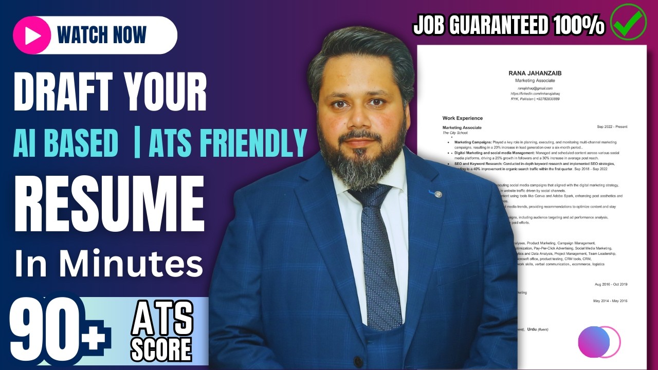 Draft Your AI Based ATS Friendly Resume in Minutes | Part 1 - YouTube