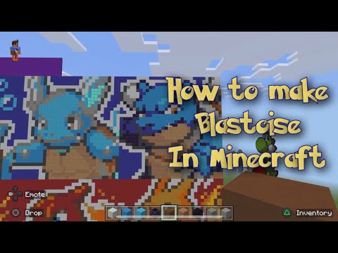 How to make Blastoise pixel art in minecraft - YouTube