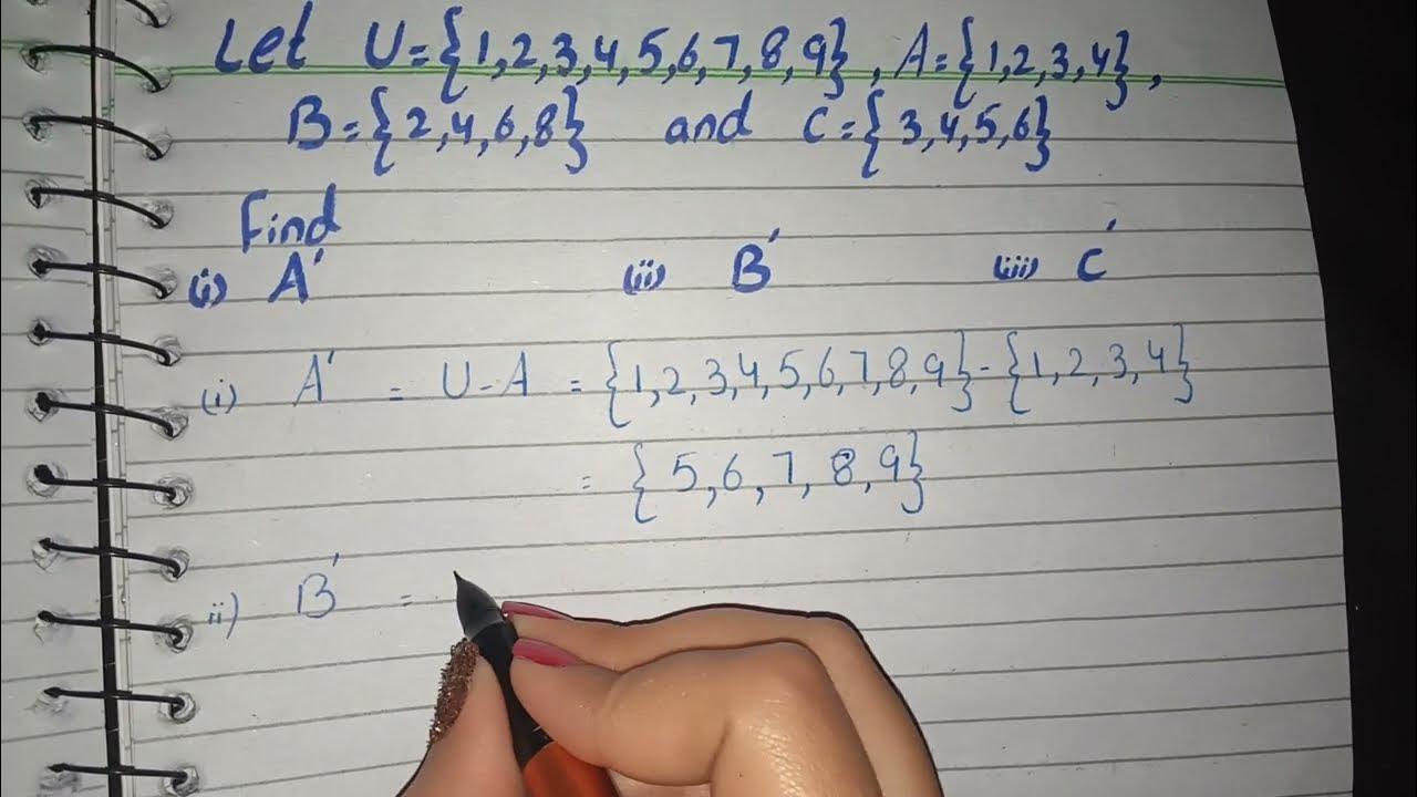 How to find the Complement of the following Sets | Set Class 11 | 10 ...