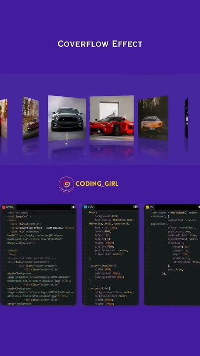 Coverflow effect using html and css #shortvideo #webdesign #like #bts #codinglover - YouTube