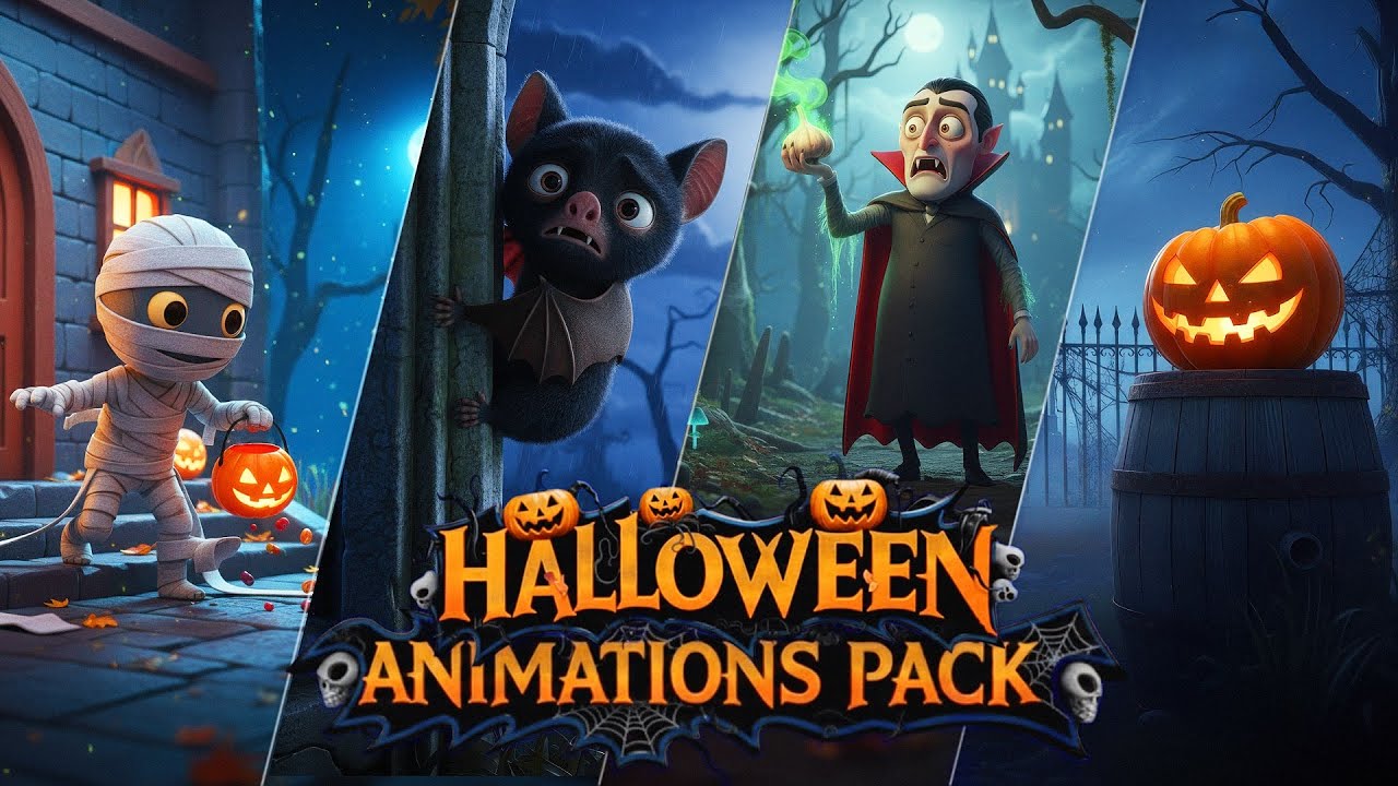 Halloween Animations Pack | Create Halloween Videos - YouTube