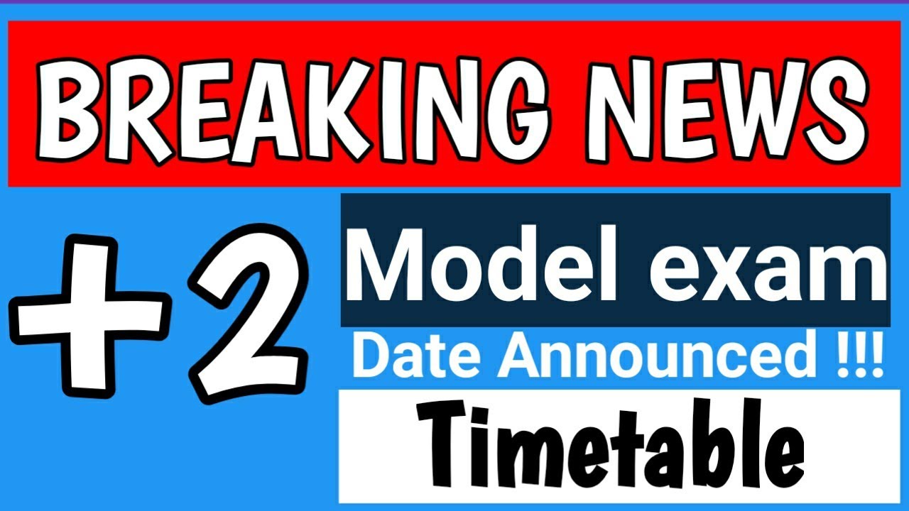 +2 Model exam 2021/ Timetable - YouTube
