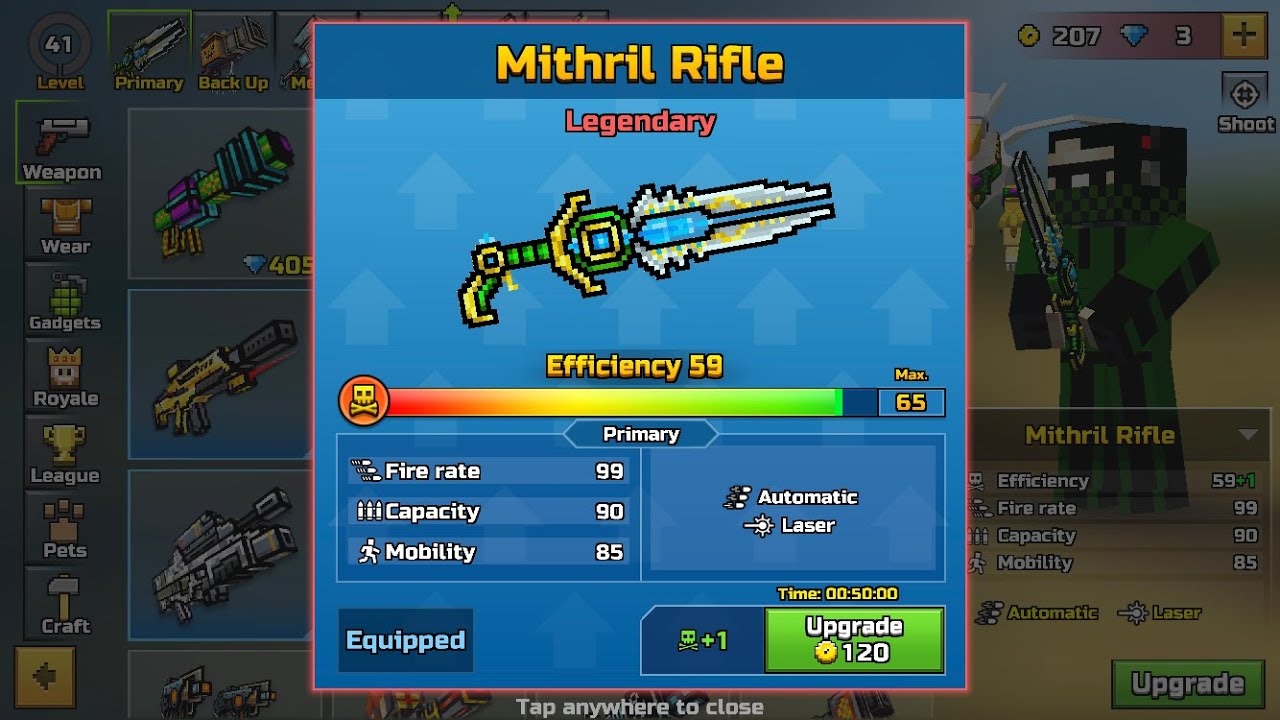 Mithril rifle review pixel gun 3d - YouTube