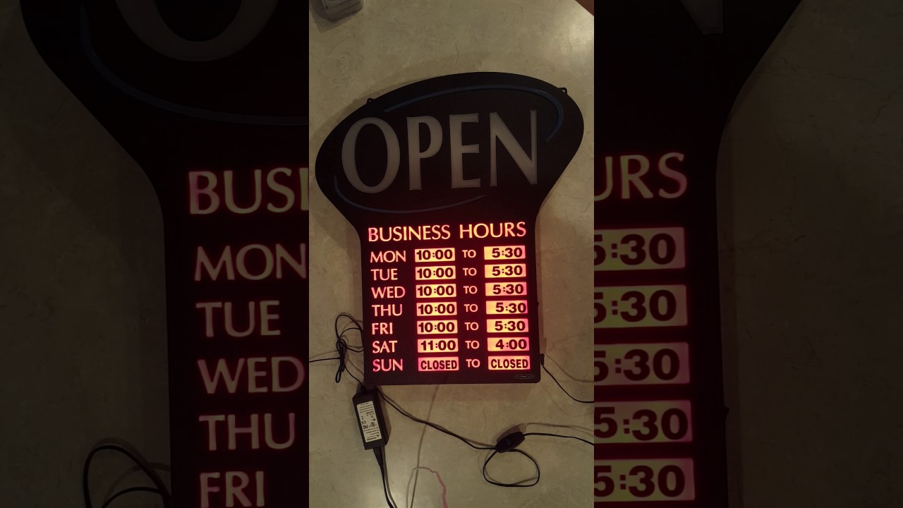 NEWON "OPEN" sign - YouTube