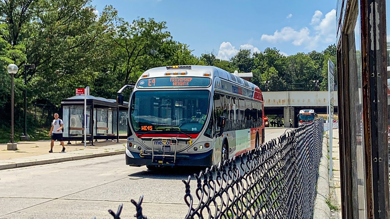 WMATA 2014 NABI 42 BRT Hybrid 8072 on Route E4 - YouTube
