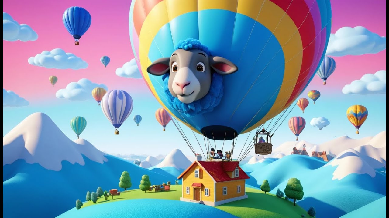 Baa Baa Blue Sheep’s Balloon Ride | Fun Sheep Adventure Song for Kids ...