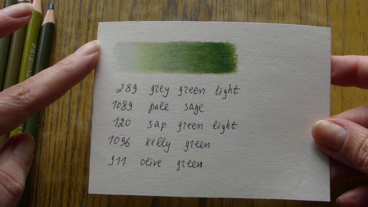 COLOR COMBINATIONS: Prismacolor greens - YouTube