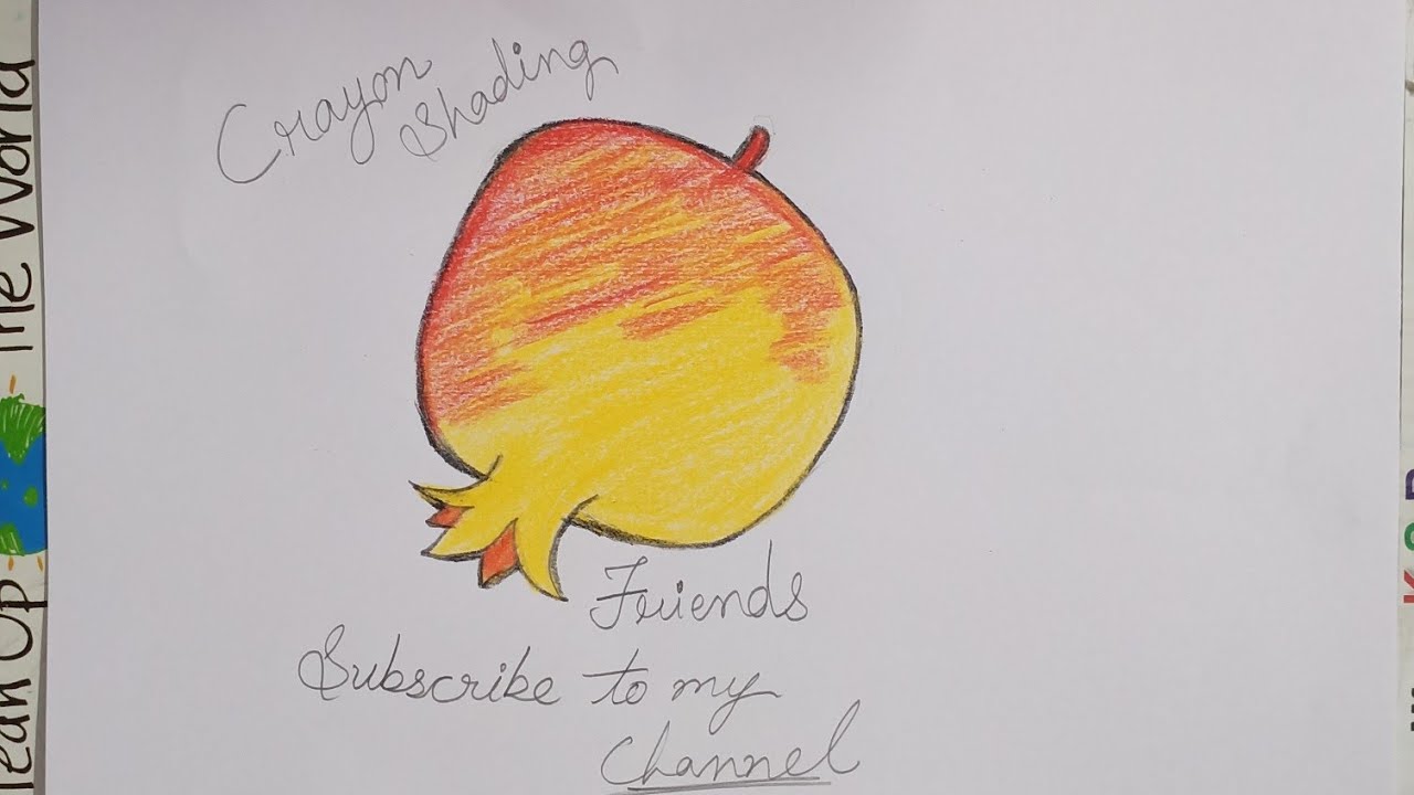 How to do Crayon shading with 2 colours|| SFM designs and crafts etc ...