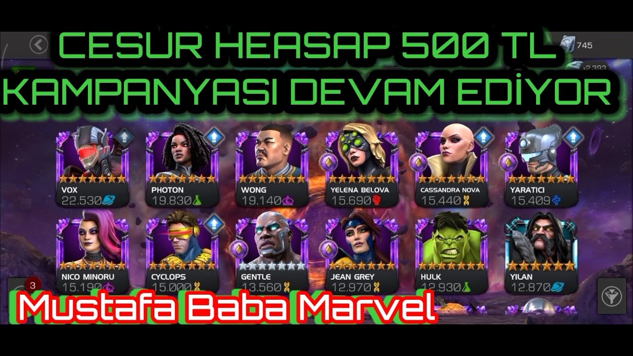 Marvel Cesur Hesap Kampanyası Devam Ediyor - Mustafa Baba Marvel - YouTube
