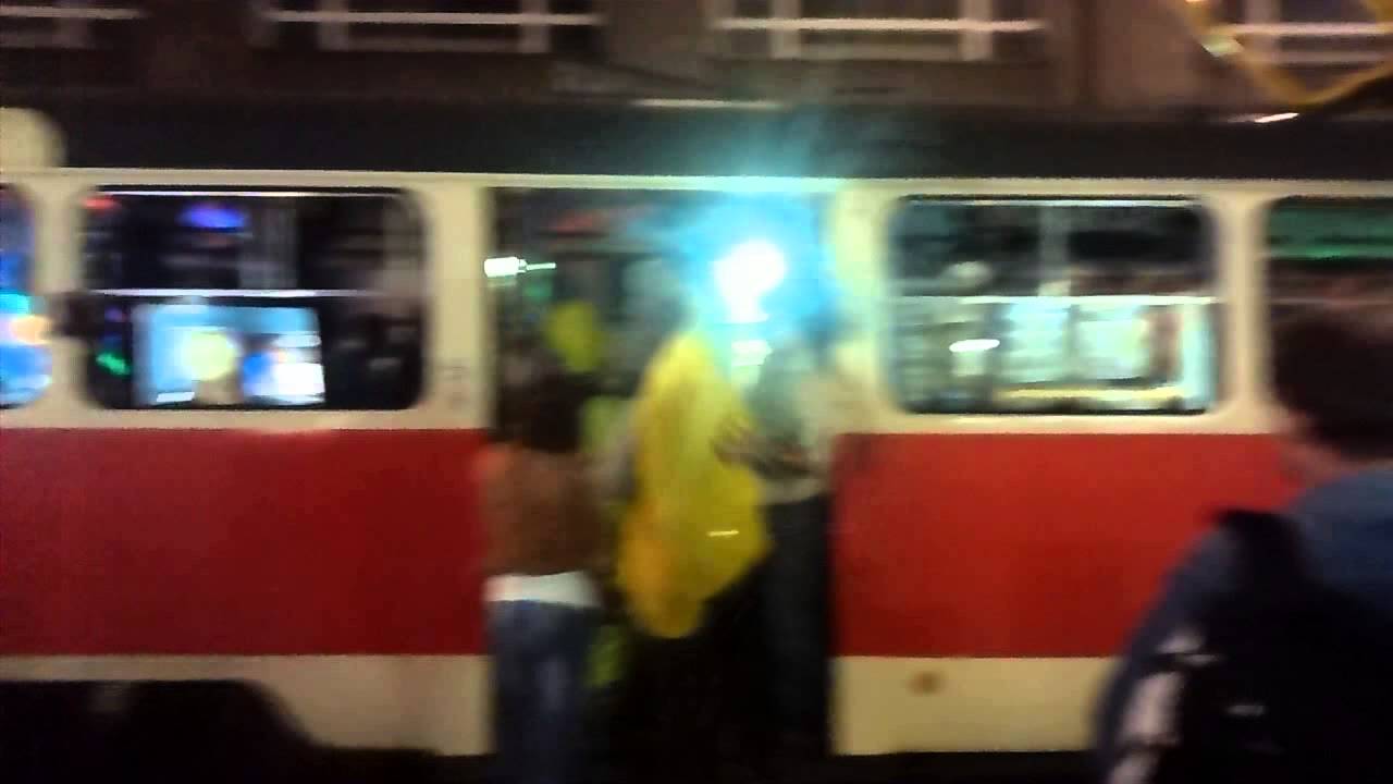 Disco tram in Prague - YouTube