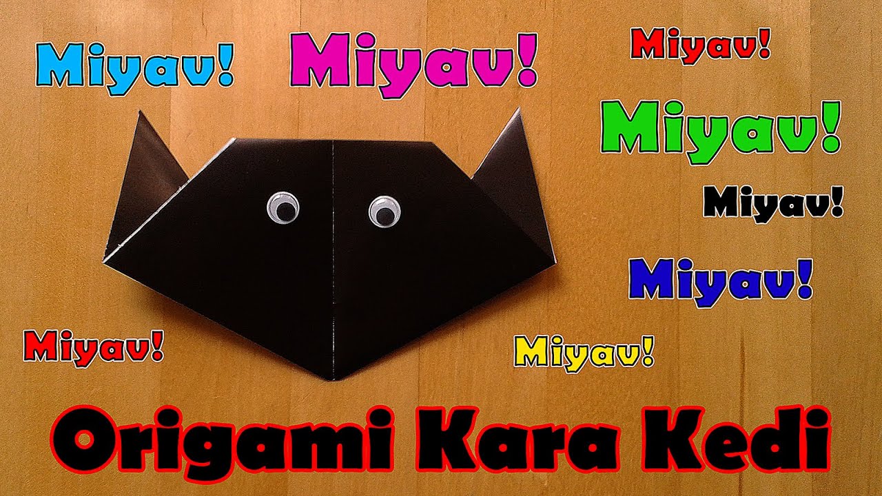Okul Öncesi Origami - Kara Kedi - YouTube