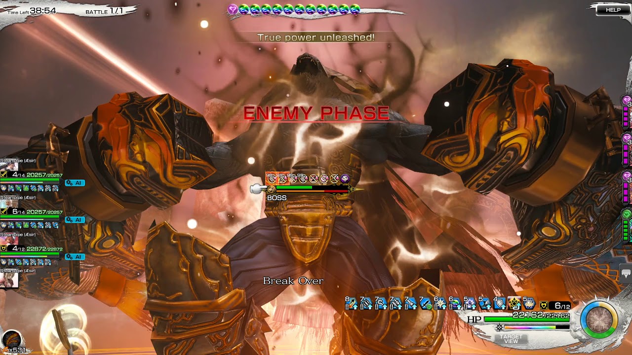 Mobius FF - MP Extreme Hashmal 2 turns Godo - YouTube