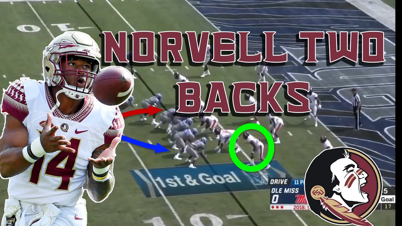 FSU football breakdown: two back formations in Norvell's offense - YouTube