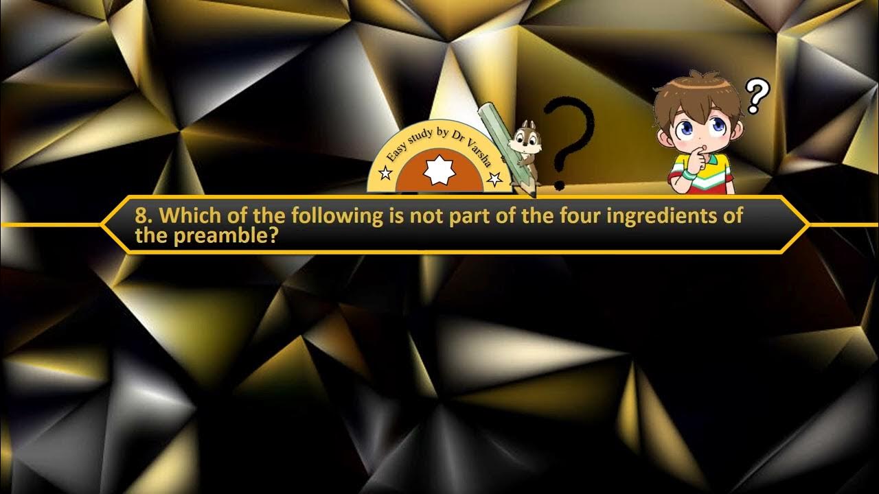 PREAMBLE OF THE CONSTITUTION, POLITY THROUGH MCQ DAY 6 - YouTube