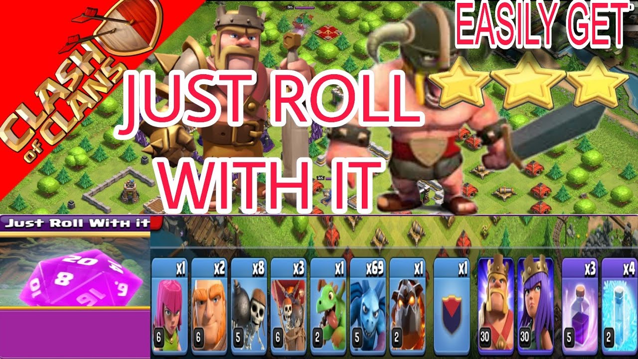 Easily get 3 star just roll with it! challenge in clash of clan #coc # ...