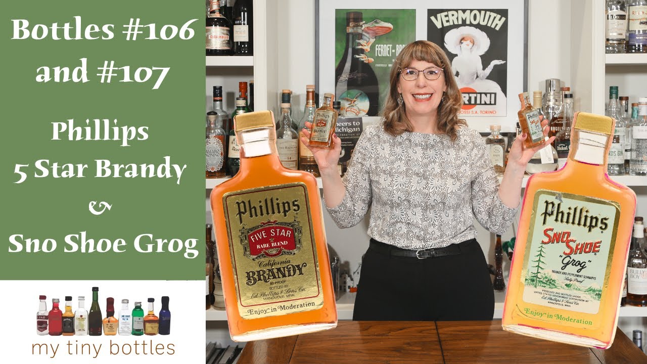 My Tiny Bottles: Phillips Brandy & Phillips Sno Shoe Grog - History in ...