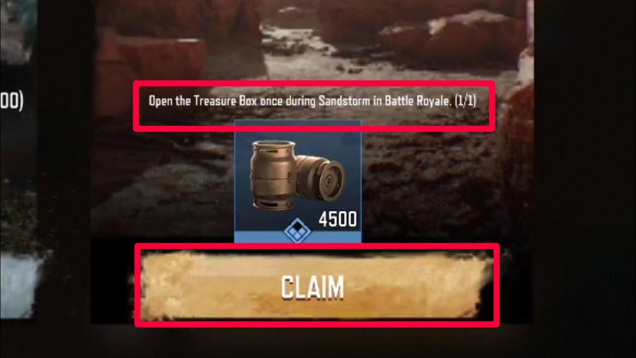 Call Of Duty Mobile Use The Treasure Box once during Sandstorm in ...