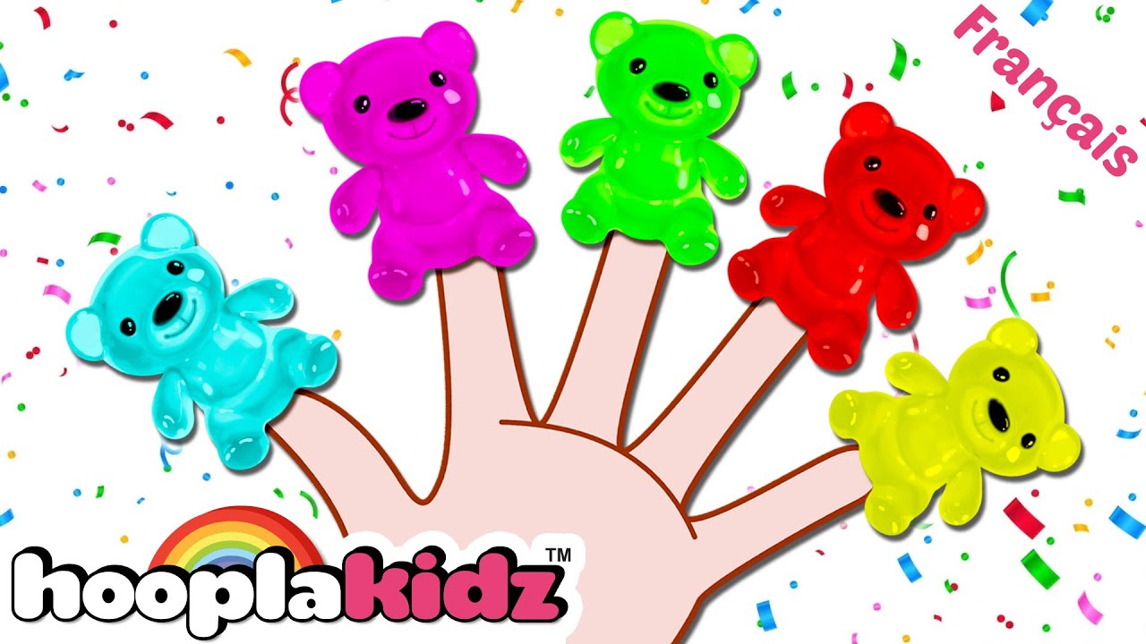 Famille De Doigts D'ours Gommeux - Gummy Bear | Comptines Et Chansons ...