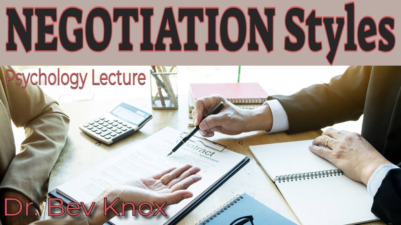 4 Types of Negotiation Styles - YouTube