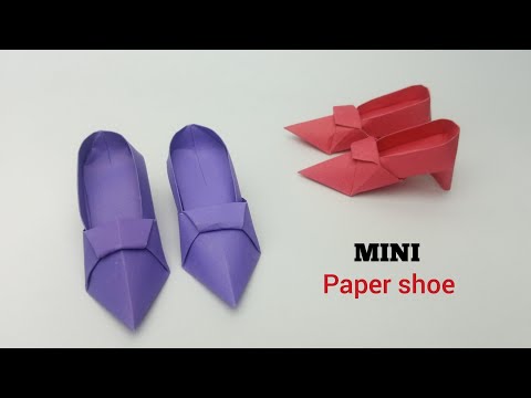 DIY MINI PAPER SHOES /Origami Shoes /   Paper Crafts For School / Paper Craft