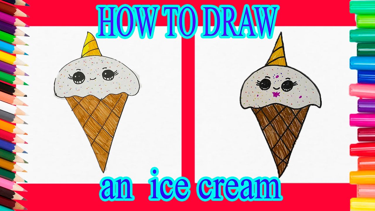 How To Draw An Ice Creem - YouTube
